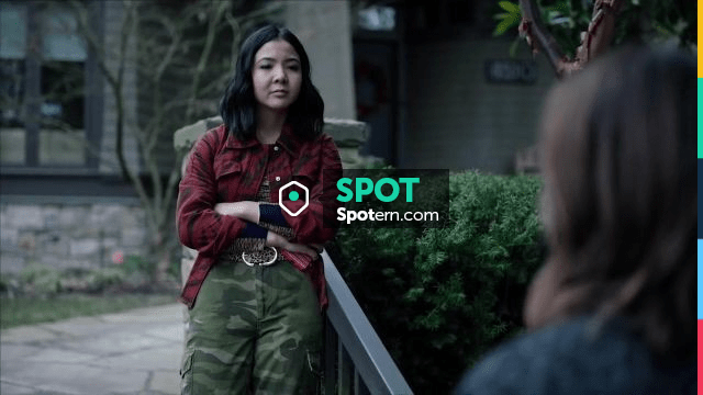 Camo red denim worn by Lucy Tang (Mika Bantog) in Stumptown (Season 01 ...