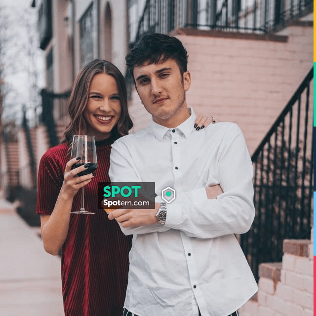 The white shirt worn by Harrison Nevel on his account Instagram ...