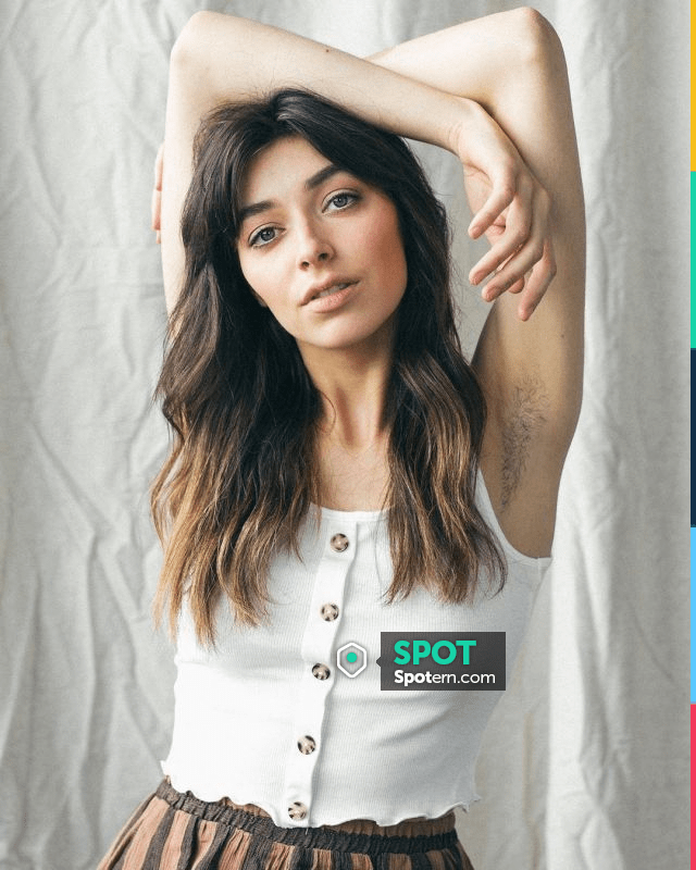 Push the Button Crop Top worn by Rosalie Bonenfant on @rosaliebonenfant ...