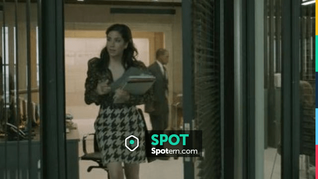 Akris Punto Houndstooth Mini Falda Estampada usada por Yoli Castillo ...