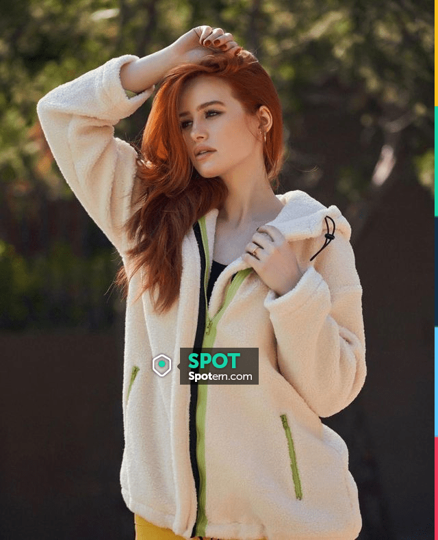 The coat hoody fabric fluffy with cord Madelaine Petsch on the account ...