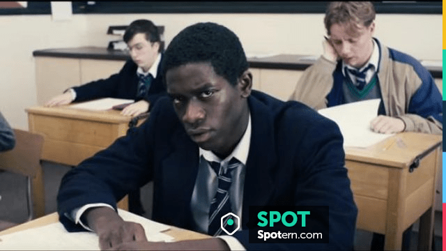 Black tie with white stripes worn by Damson Idris in Farming Official ...