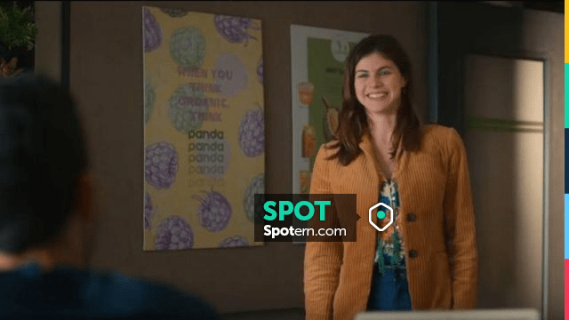 Corduroy Trucker Jacket Brown worn by Emma Corrigan (Alexandra Daddario ...