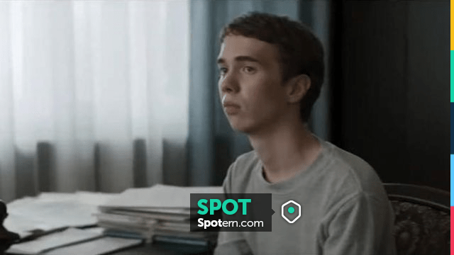 Long Sleeve Sweater Grey worn by Denis Vlasenko in L'INSENSIBLE Bande ...