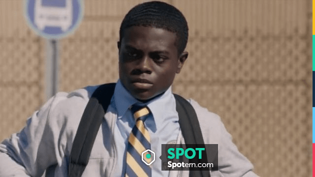 Navy Blue and Gold Striped Tie worn by David (Akili McDowell) as seen ...