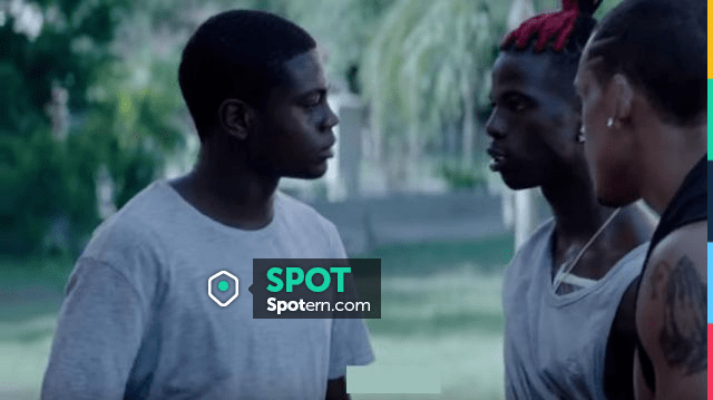 Grey Crew­neck T-Shirt worn by David (Akili McDowell) in David Makes ...