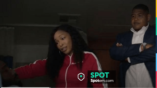 Red cropped palm angels hoodie worn by Amber (Brittany S. Hall) in ...