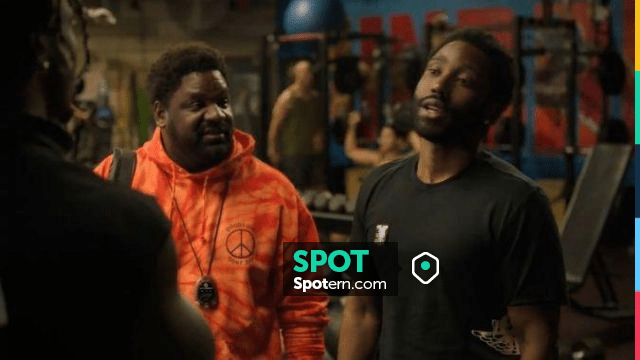 Black Nike print T-shirt worn by Ricky Jerret (John David Washington ...