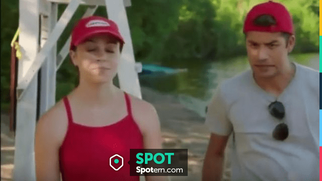 Tank top red with thin spaghetti straps worn by Stephanie in Jeremiah ...