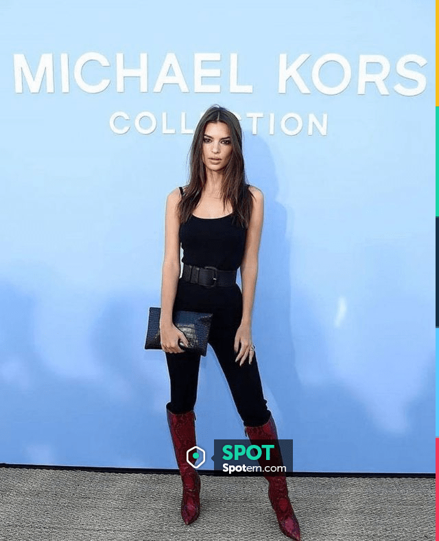 Michael Kors vesey python boot worn by Emily Ratajkowski Michael Kors ...
