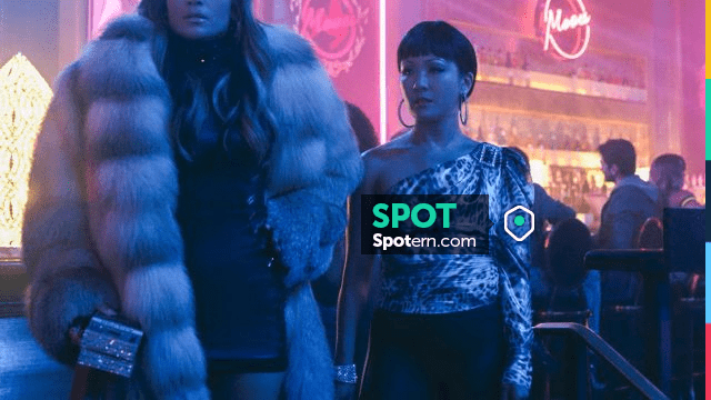 Leopard print one sleeve blouse of Destiny (Constance Wu) in Hustlers ...