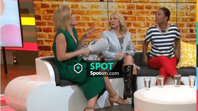 Scanlan théodore green tie waist dress worn by Sarah Harrison on Studio ...