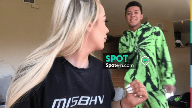 Lime green and black tie-dye sweat suit worn by imari stuart in get ...