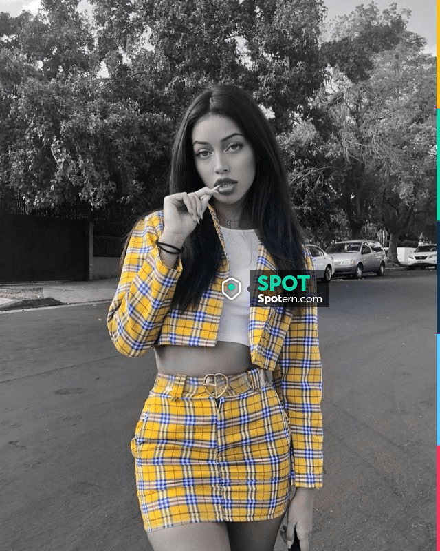 Matching skirt and jacket set worn by Cindy Kimberly on her Instagram ...