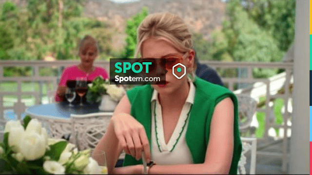 Quay As if! orange sunglasses worn by Astrid (Lucy Boynton) in The ...