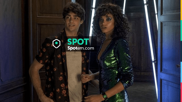 The shirt with black flowers carried by Langston (Noah Centineo) in ...