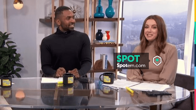 Zara puff sleeved sweater worn by Melanie Bromley on E! News October 14 ...