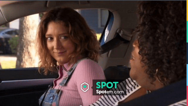 Acne Studios Pink Ribbed Collared Sweater worn by Nonnie Thompson ...