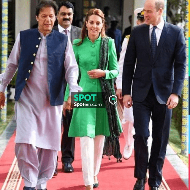 Satrangi green chiffon dupatta worn by Catherine, Duchess of Cambridge ...