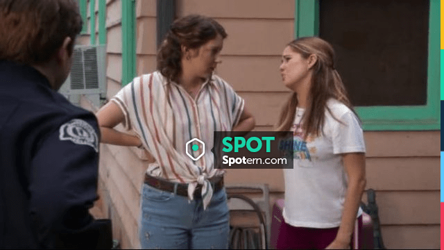 Madewell rainbow striped central tunic shirt worn by Nonnie Thompson ...