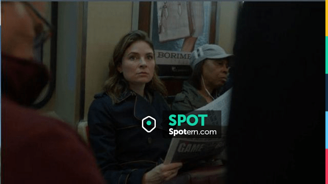 Hobbs London Navy Trench Coat worn by Taylor Rentzel (MacKenzie Meehan ...