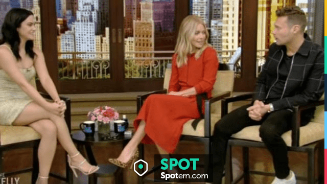 Gianvito Leopard-Print Calf-Hair Pumps usado por Kelly Ripa en VIVO con ...