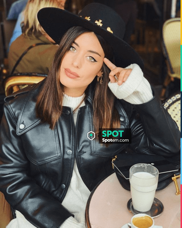 Black bicker Jacket of Aida Domenech on the Instagram account @dulceida ...
