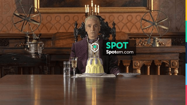 Lilac silk or velvet scarf worn by Adrian Veidt (Jeremy Irons) in ...