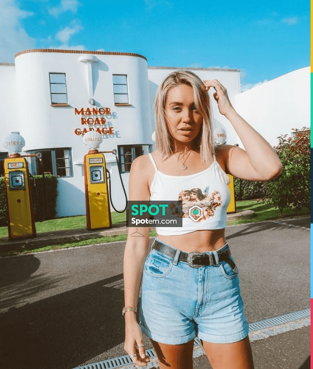 Shein White Crop Cami de Lauren en la cuenta de Instagram ...