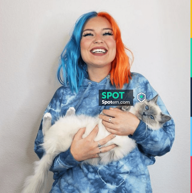 Blue Tie and Dye hoodie worn by Naomi Jon on her Instagram account ...