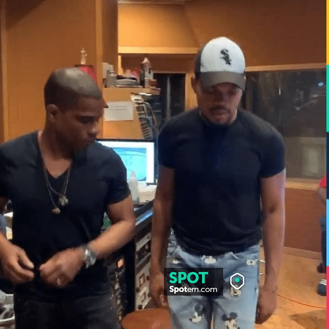 Levi's x Dis­ney Mick­ey Mouse Print Jeans worn by Chance The Rapper on ...