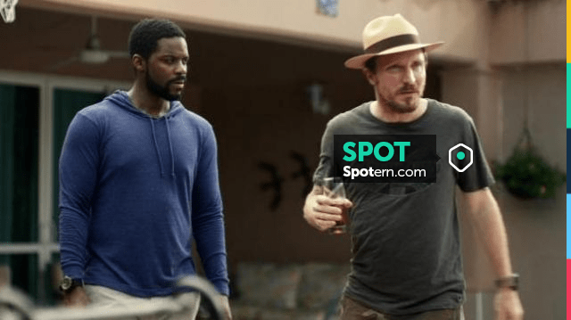 Triumph vintage Union Jack logo t-shirt worn by Matice (John ...