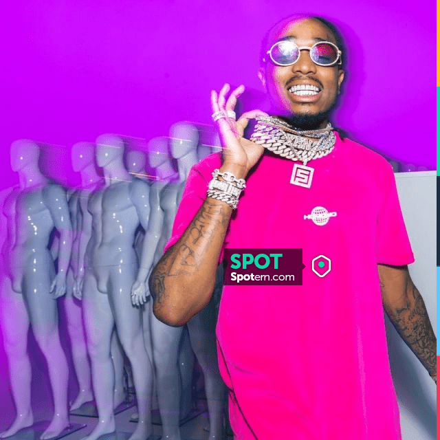 Boohooman Qua­vo Velour T Shirt With Print of Quavo on the Instagram ...