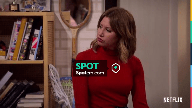 Red Turtleneck Knit Sweater worn by Kayla (Ashley Tisdale) in Merry ...