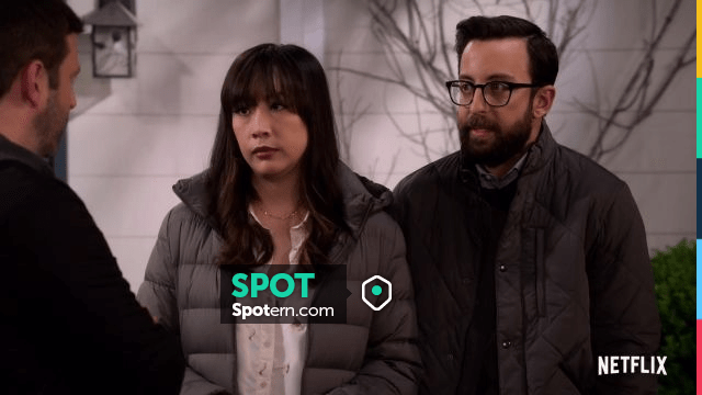 Grey Puff Jacket worn by Joy (Elizabeth Ho) in Merry Happy Whatever ...