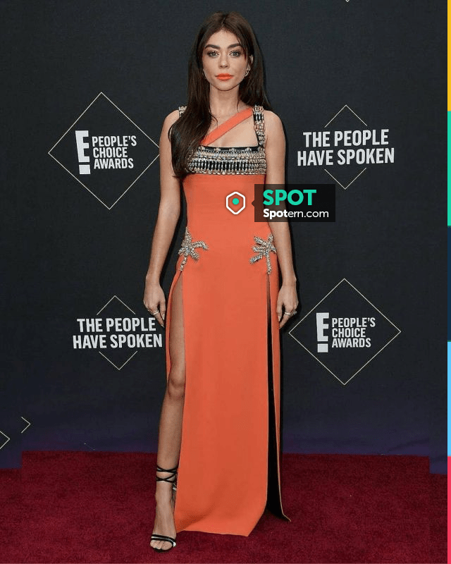 Fausto Puglisi Em­bell­ished Tree Dress of Sarah Hyland on the ...