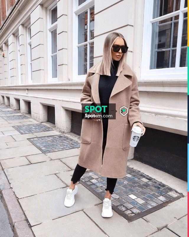 Wool-blend Coat - Beige of Alexx Coll on the Instagram account ...