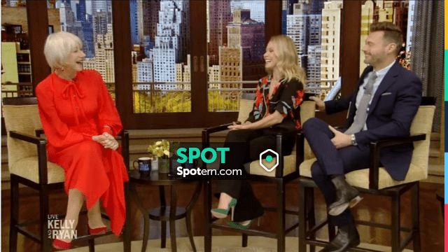 Gucci Black Stretch Cady Flare Pants worn by Kelly Ripa on LIVE with ...