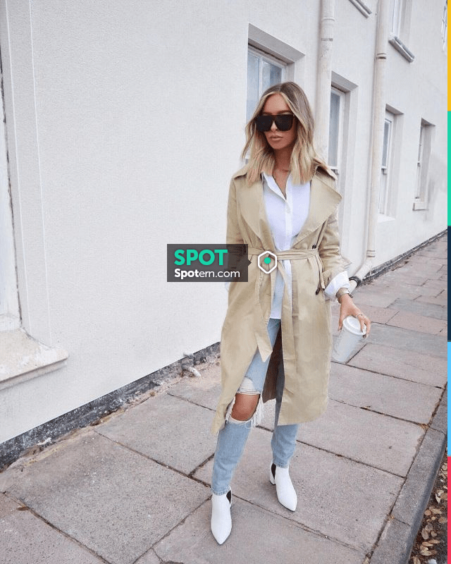 Long Belted Trench Coat de Alexx Coll sur l'Instagram account ...