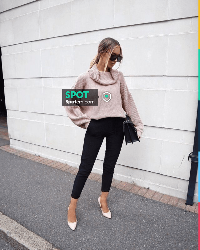 Stone Roll Neck Slouchy Jumper of Alexx Coll on the Instagram account ...