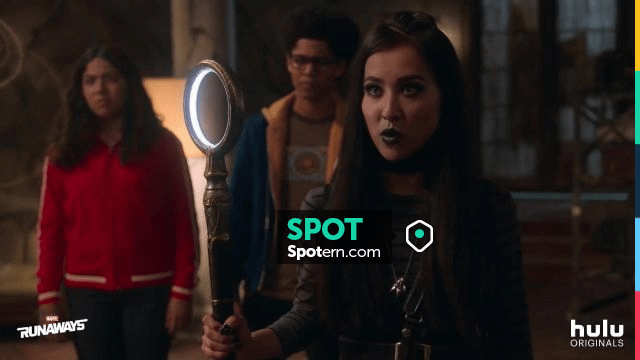 Long Sleeve Stripe Tees Round Neck Tank Tops worn by Nico Minoru ...