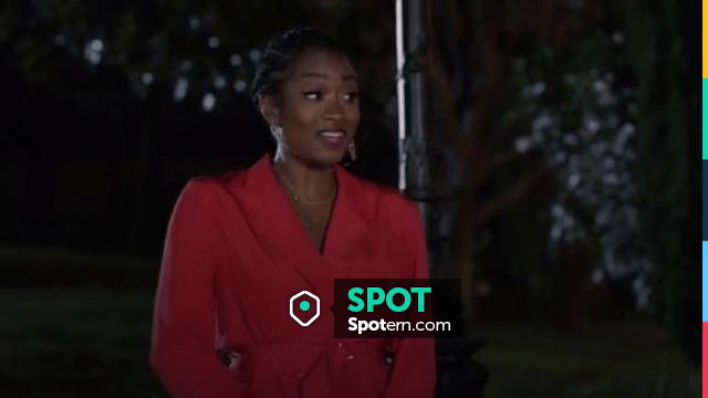 Fleur du Mal Pink belted blazer dress worn by Rochelle Mosley (Kayla ...