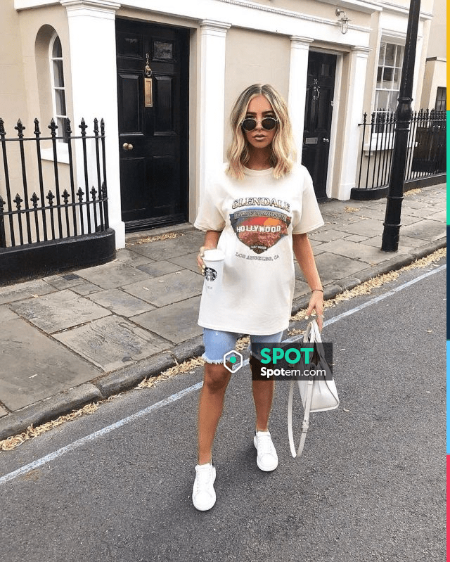 Den­im Blue Shorts of Alexx Coll on the Instagram account @alexxcoll ...