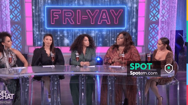 Leith Brown Ruched Velour Minidress worn by Adrienne Houghton on The ...