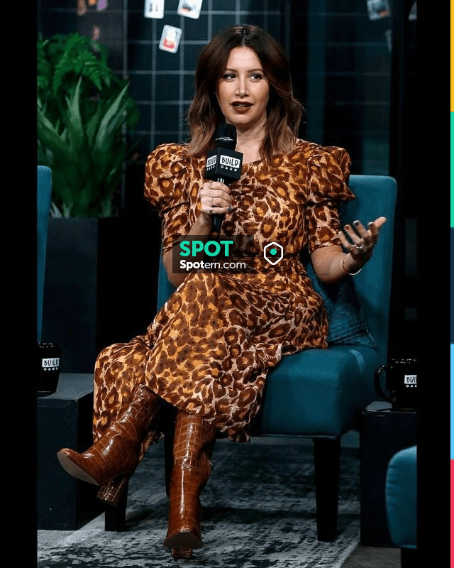 Kate Spade Panthera Dress worn by Ashley Tisdale Build Studios December ...