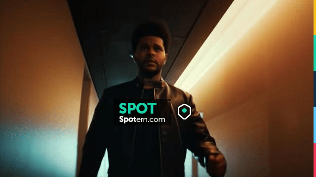 Black leather jacket of The Weeknd in The Weeknd - Blinding Lights ...