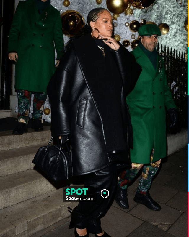 Bottega Veneta Tied Cuff Wide Leg Pants worn by Rihanna Annabel’s ...
