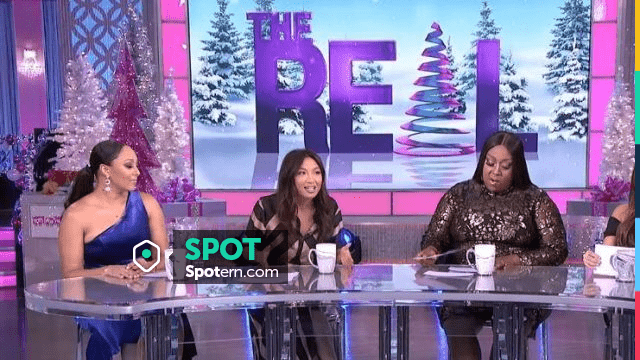 Asos Velours Bleu Une épaule Robe portée par Tia Mowry sur Le Réel, le ...