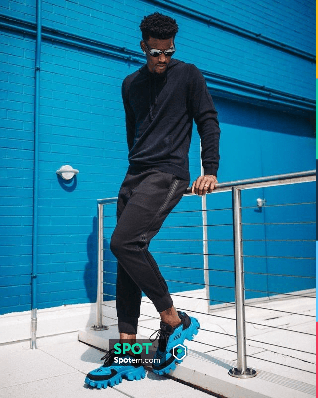 Blue shoe Jimmy Butler on the account Instagram of @jimmybutler | Spotern