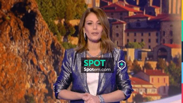 The jacket, tailor fitted metallic of Elsa Fayer in the loto Draw | Spotern